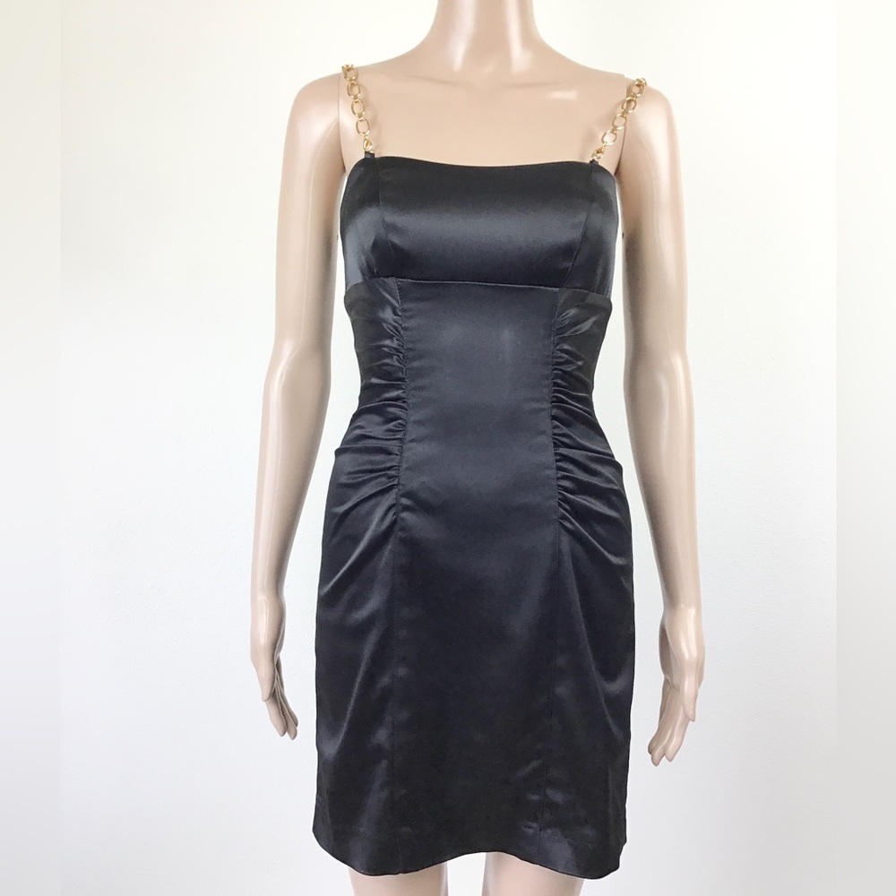 Golden Chain Satin Dress - Gem